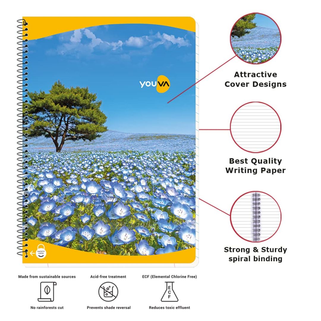 YOUVA Navneet A4 Spiral Notebook – 300 Pages – Aamantran Stores